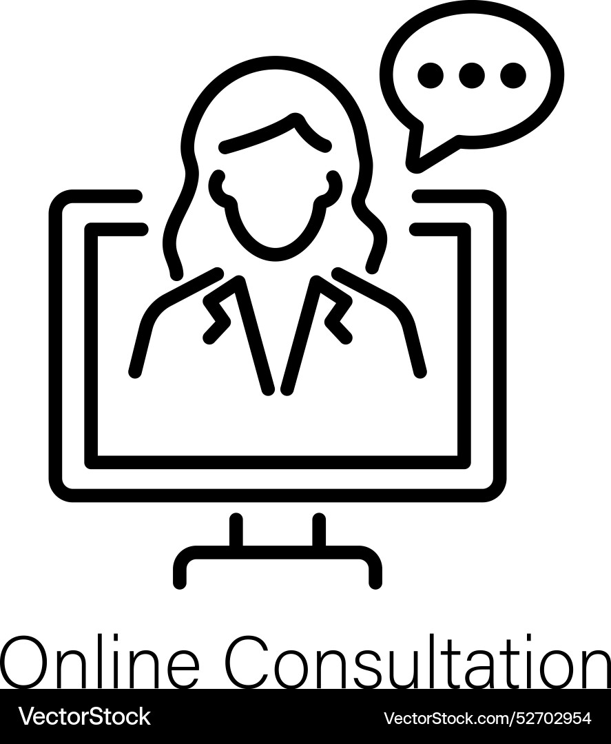 Online consultation Royalty Free Vector Image - VectorStock