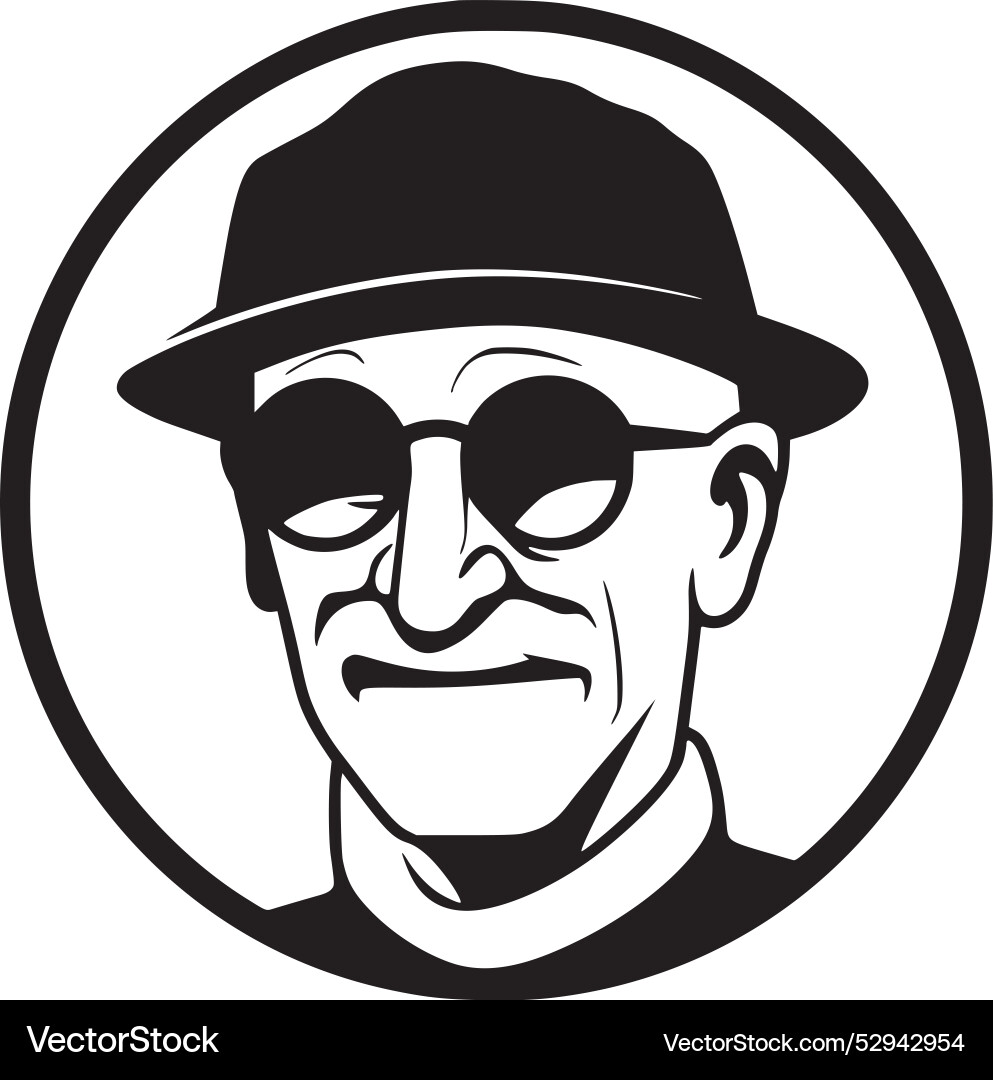 Papa - black and white isolated icon Royalty Free Vector