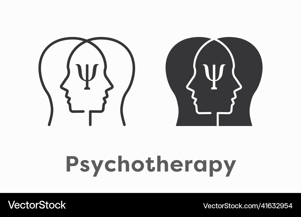 Psychotherapy icon on white background Royalty Free Vector