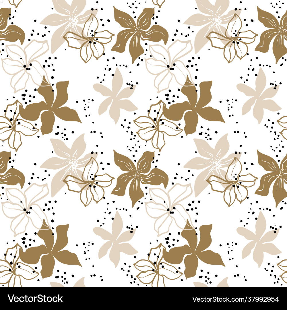 Seamless pattern with flowers Royalty Free Vector Image
