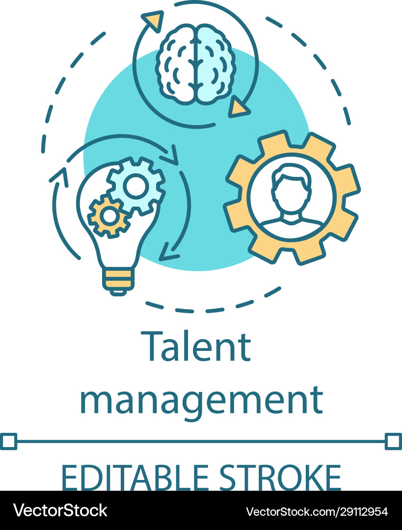 Talent management concept icon Royalty Free Vector Image