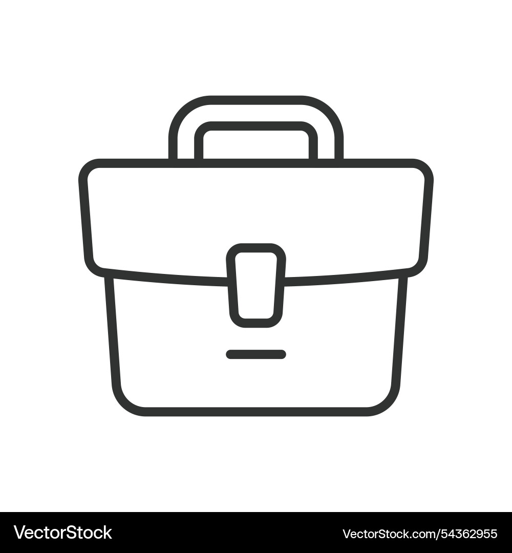 Business case icon in line design Royalty Free Vector Image