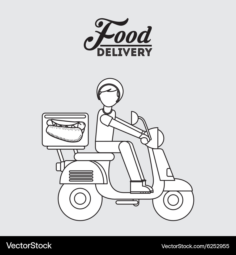 Food delivery Royalty Free Vector Image - VectorStock