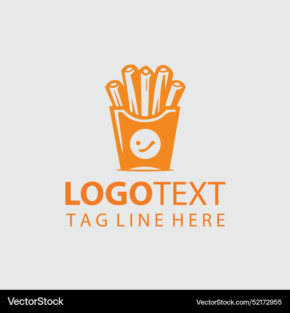 French fries logo Royalty Free Vector Image - VectorStock