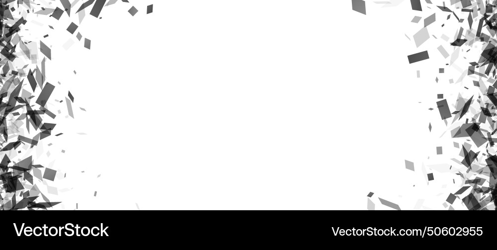 Grayscale shards frame Royalty Free Vector Image