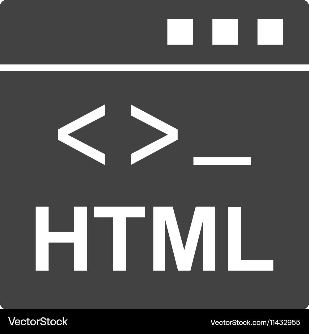 Html Royalty Free Vector Image - VectorStock