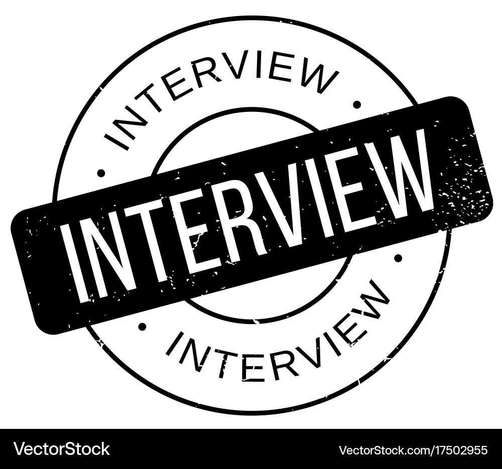 Interview rubber stamp Royalty Free Vector Image