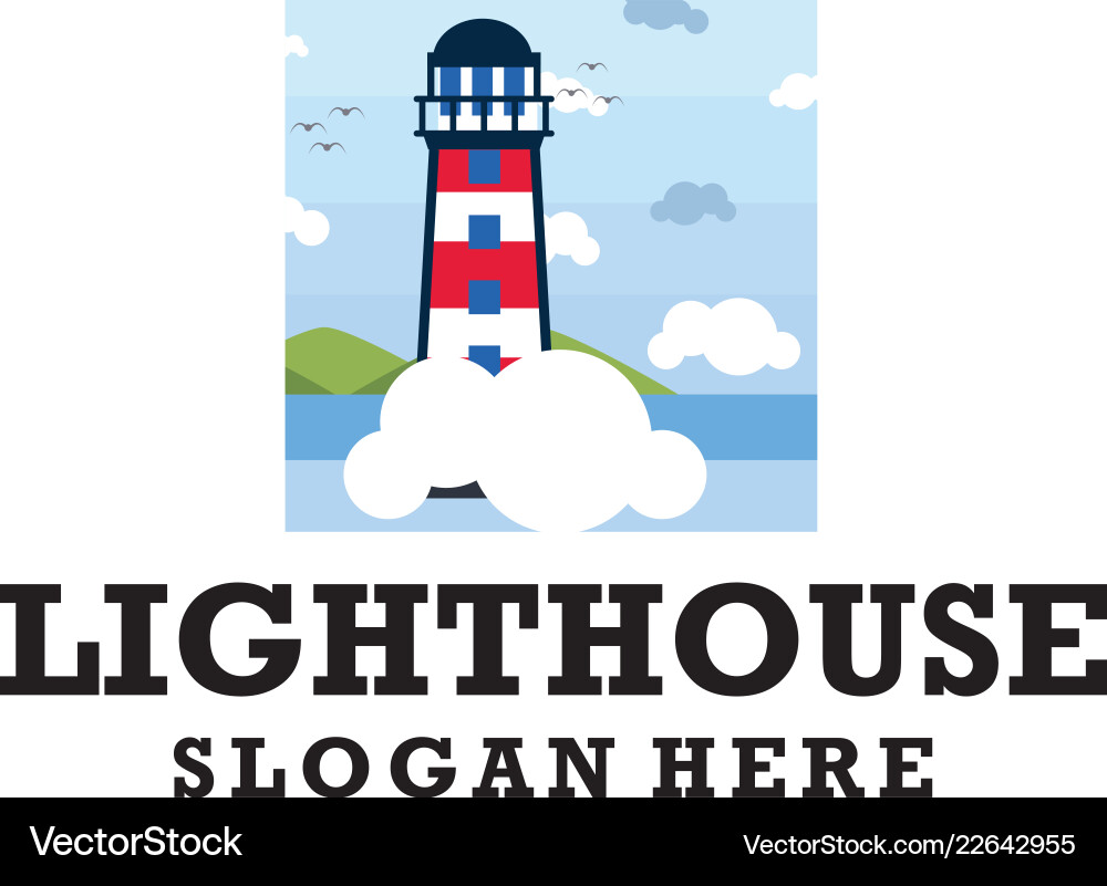 Lighthouse logo Royalty Free Vector Image - VectorStock