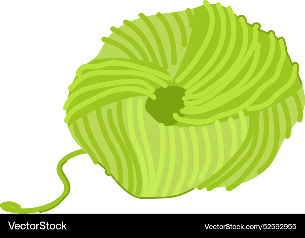 Line ball yarn cartoon Royalty Free Vector Image
