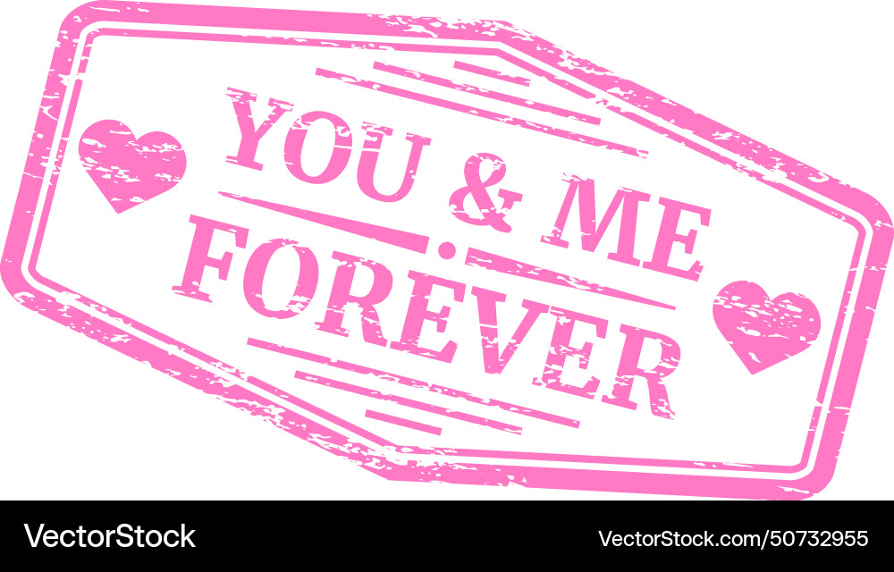Love letter stamp pink postal label template Vector Image