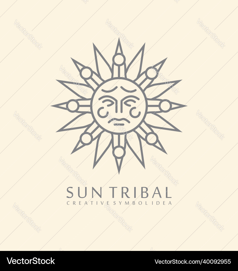 Mystical sun symbol Royalty Free Vector Image - VectorStock