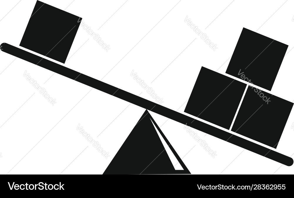 Physics balance icon simple style Royalty Free Vector Image