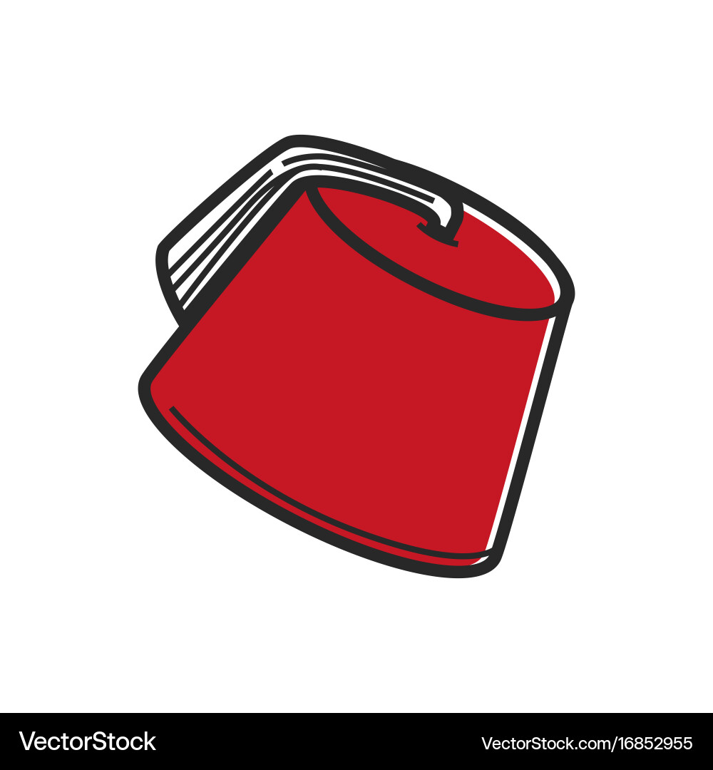 Red traditional arabic hat Royalty Free Vector Image