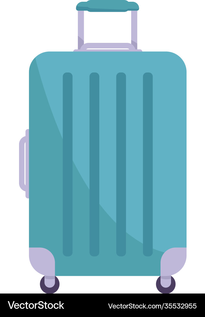 Trolley bag flat Royalty Free Vector Image - VectorStock