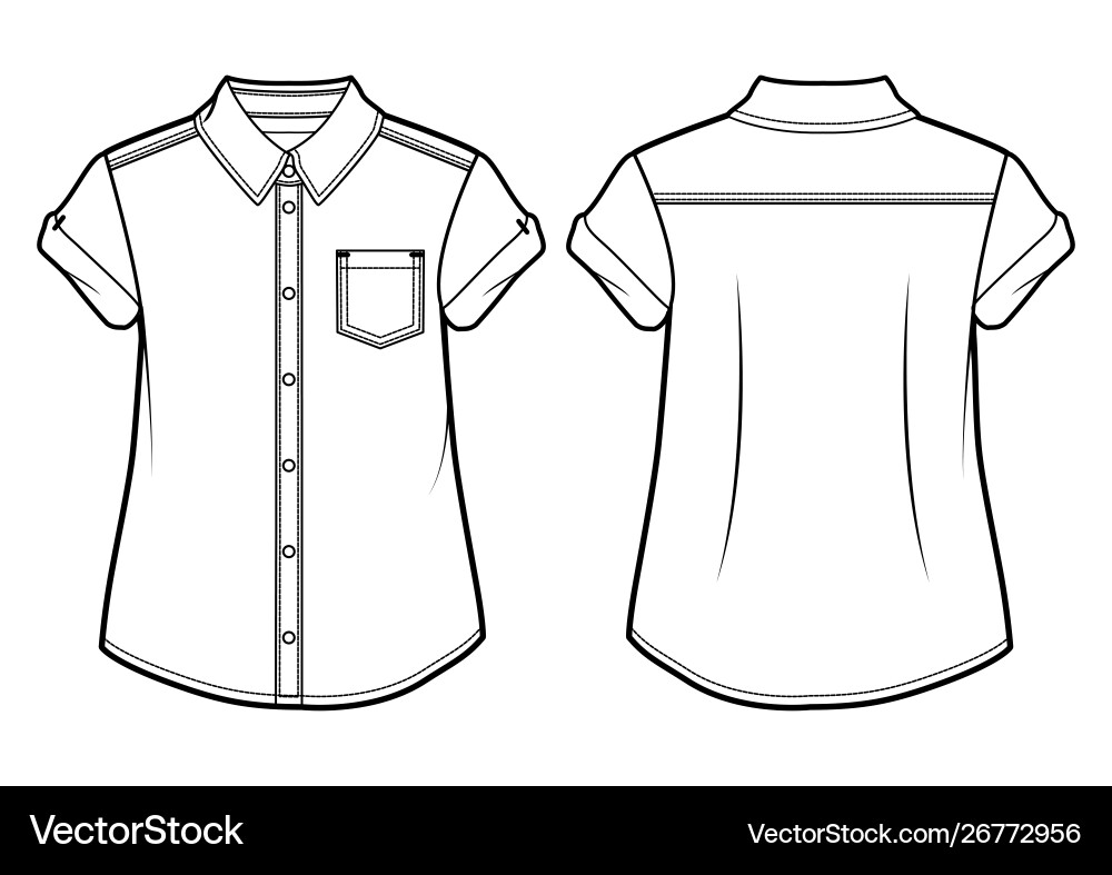 Basic summer blouse Royalty Free Vector Image - VectorStock