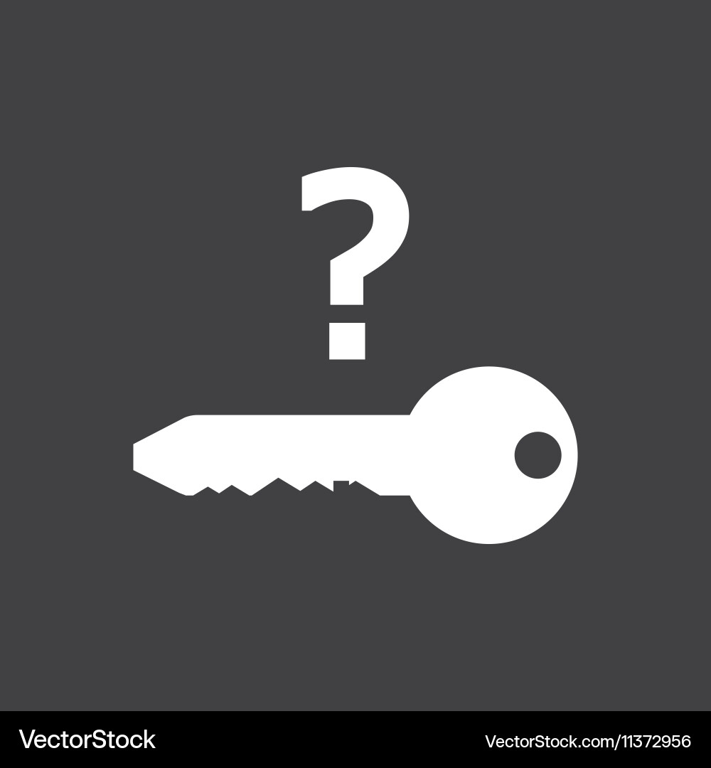 Key is not founded Royalty Free Vector Image - VectorStock