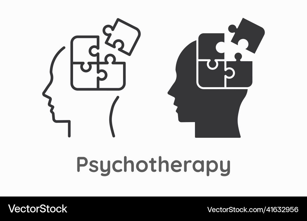 Psychotherapy icon on white background Royalty Free Vector