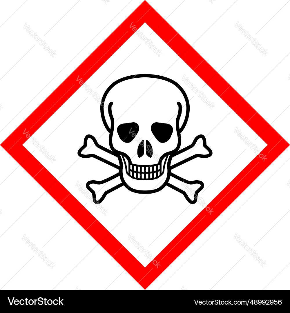 Poison Skull Logo Hazard Warning Signs Skull And Crossbones Symbol And
