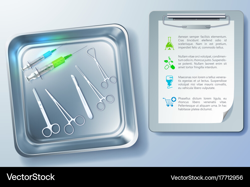 Surgery realistic background Royalty Free Vector Image