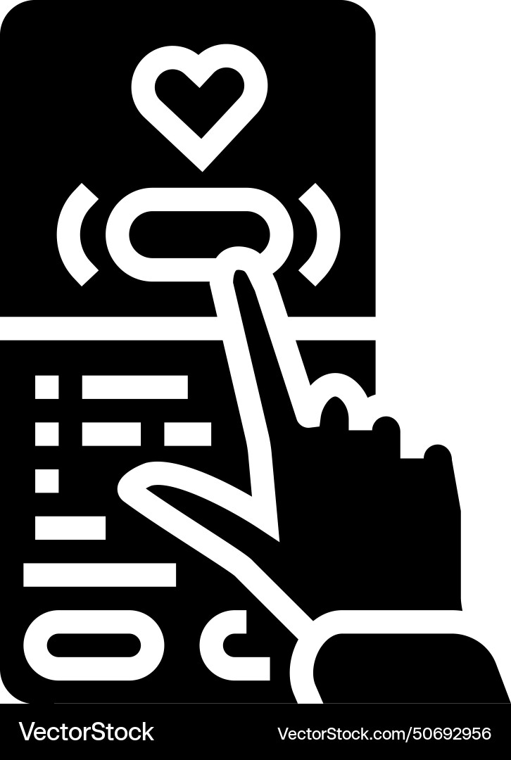 Visual feedback ux ui design glyph icon Royalty Free Vector