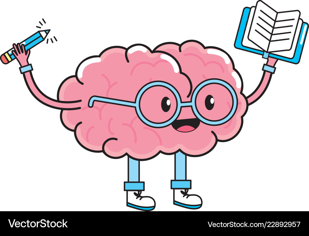 Adorable Brain Cartoon – Royalty-Free Vector | VectorStock