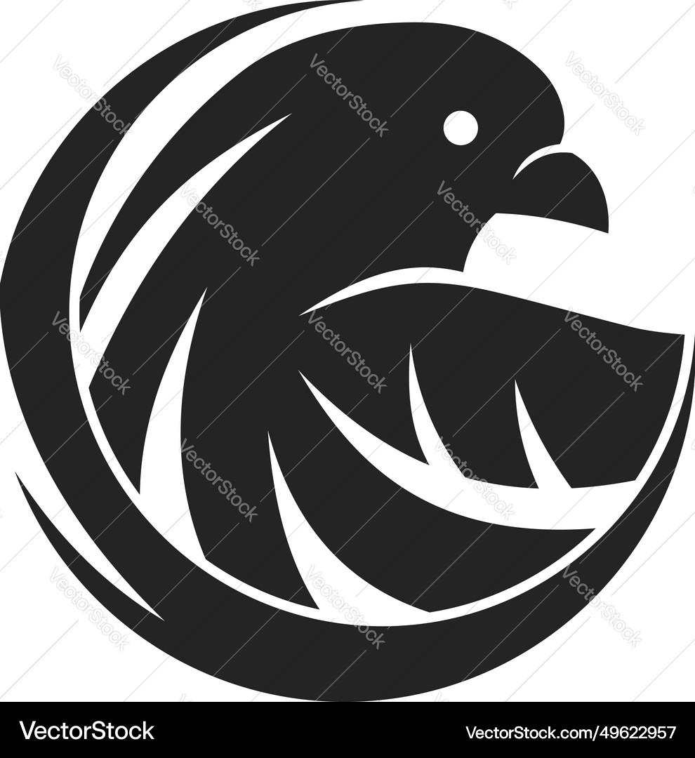 Canary bird logo template isolated brand identity Vector Image