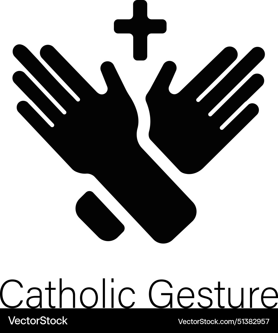 Catholic gesture Royalty Free Vector Image - VectorStock