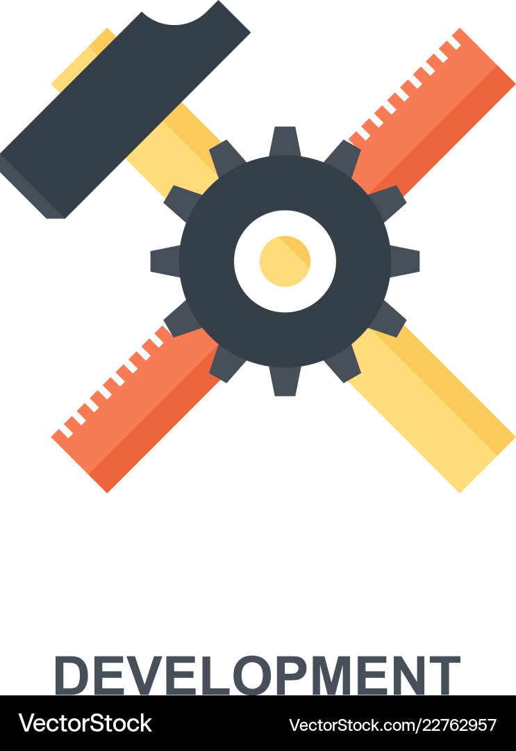 Development icon concept Royalty Free Vector Image