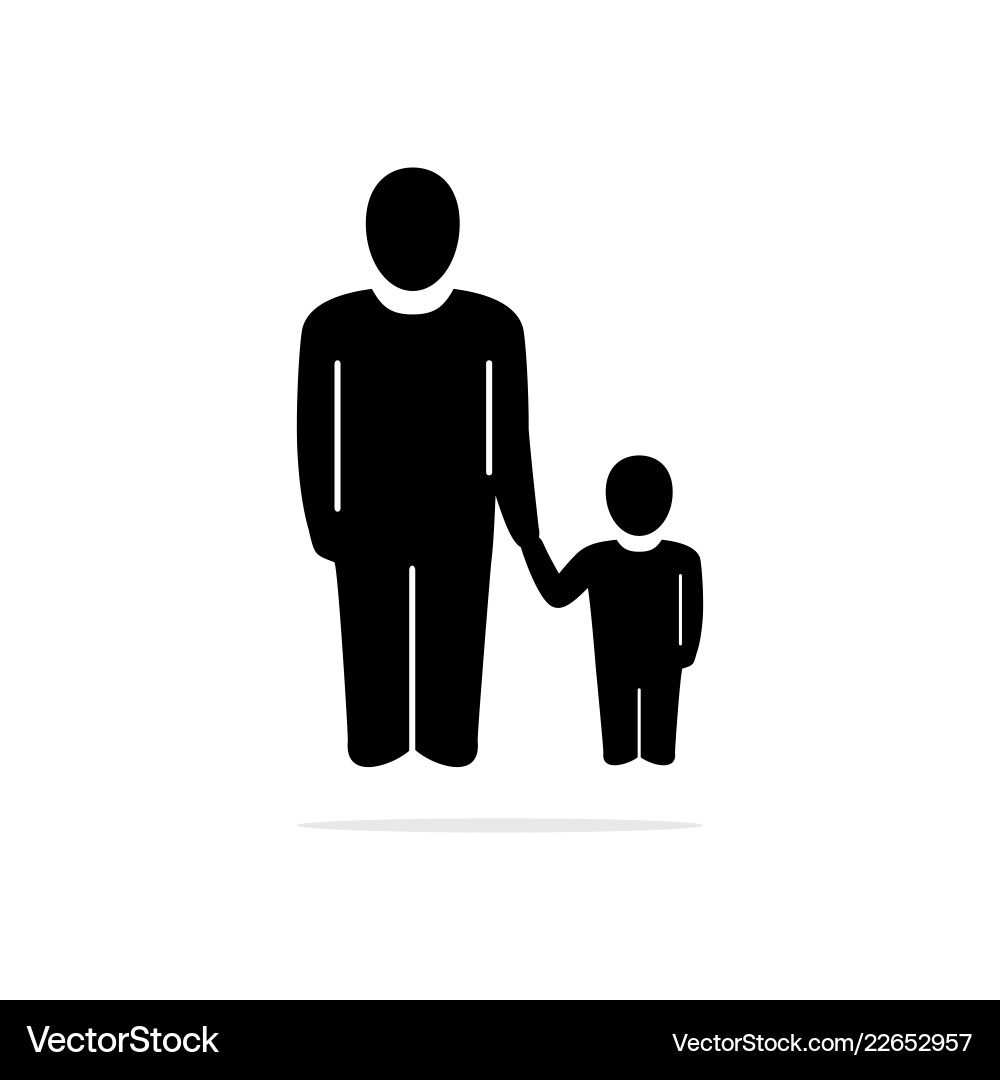 Father and Child Hand Holding Icon – Royalty-Free Vector | VectorStock