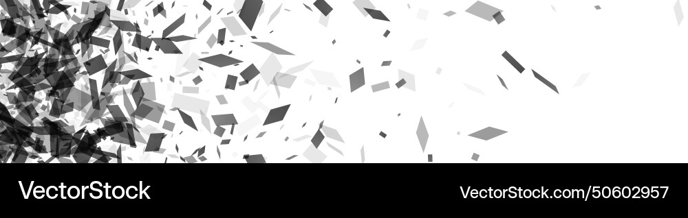 Grayscale shards frame Royalty Free Vector Image