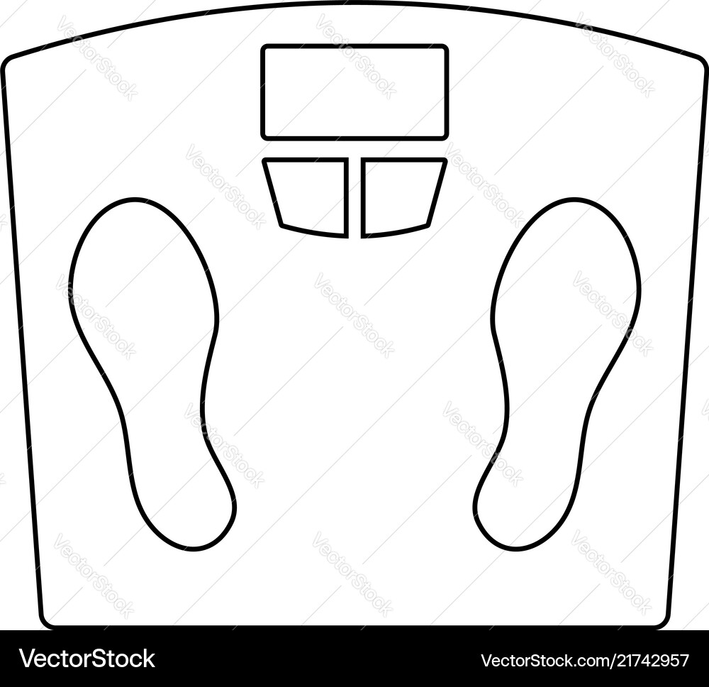 Icon floor scales Royalty Free Vector Image - VectorStock