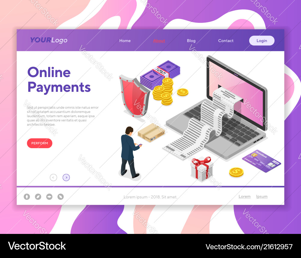Internet shopping and online payments concept Vector Image