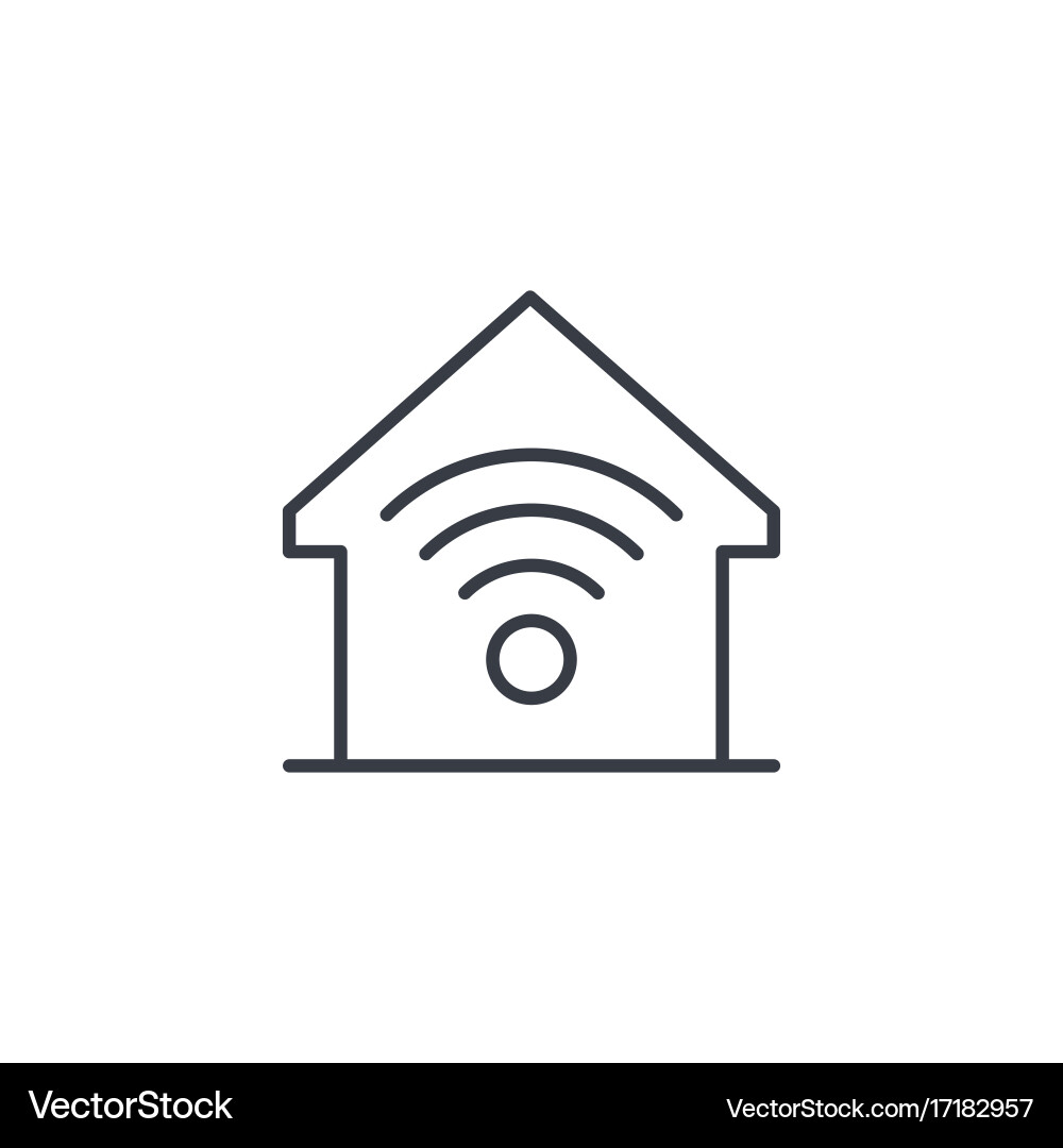 Smart home wireless technology digital house Vector Image