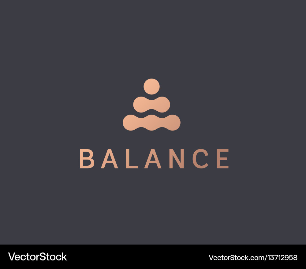 Abstract balance logo design template spa Vector Image