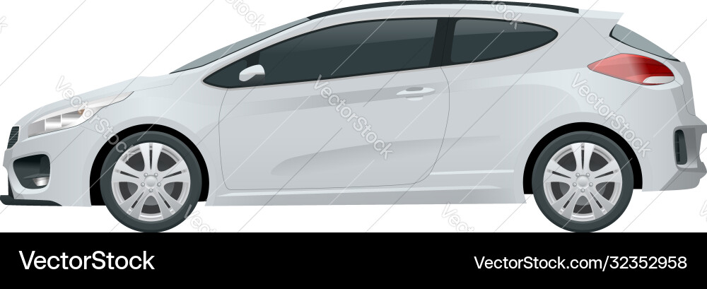 Car template on white background compact Vector Image