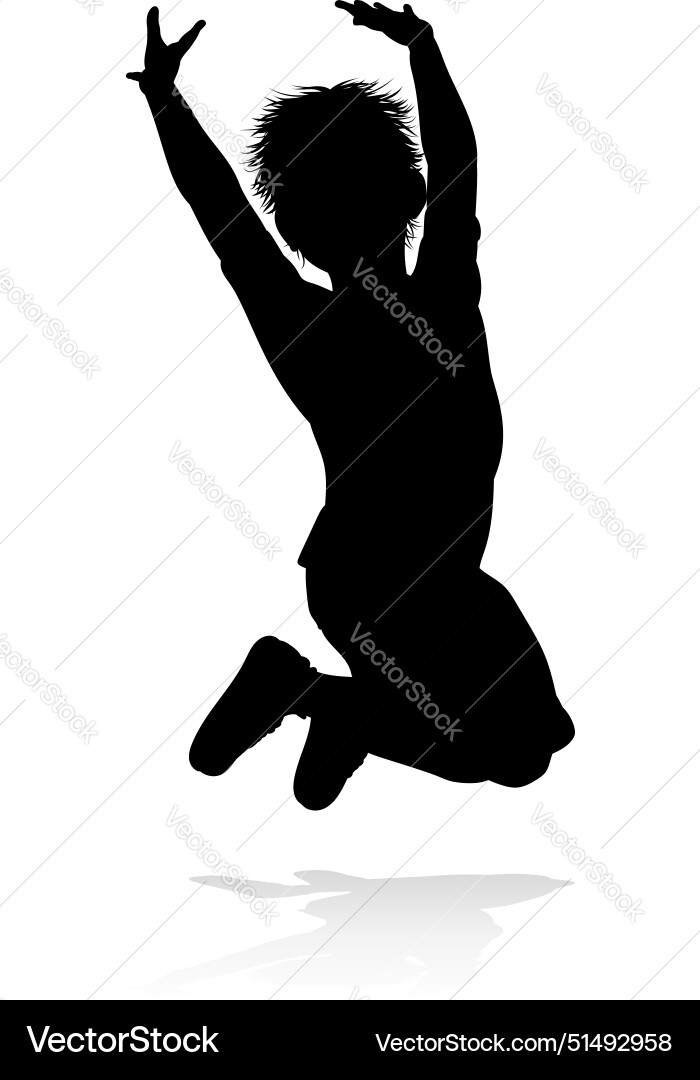 Kid child silhouette Royalty Free Vector Image
