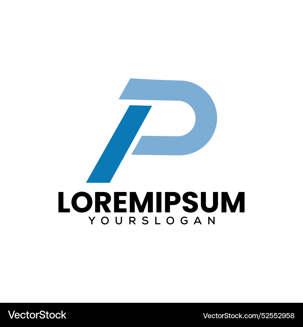 Letter p creative icon logo design Royalty Free Vector Image