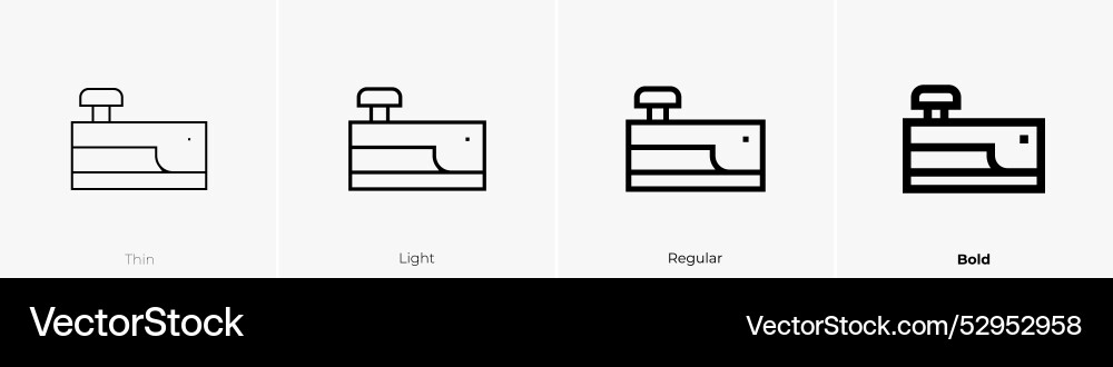 Paper punch icon thin light regular and bold Vector Image