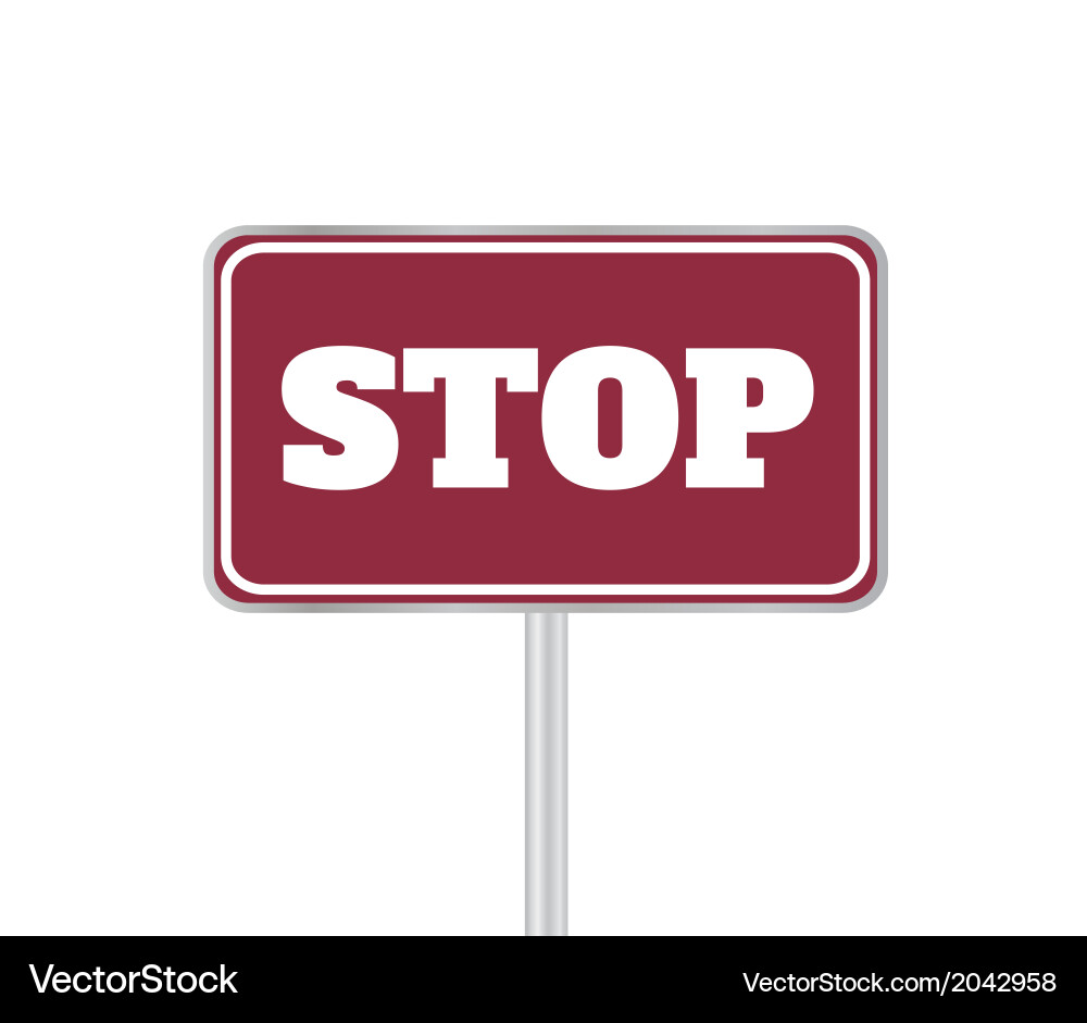 Wooden Signpost with Stop Sign Royalty Free Vector Image