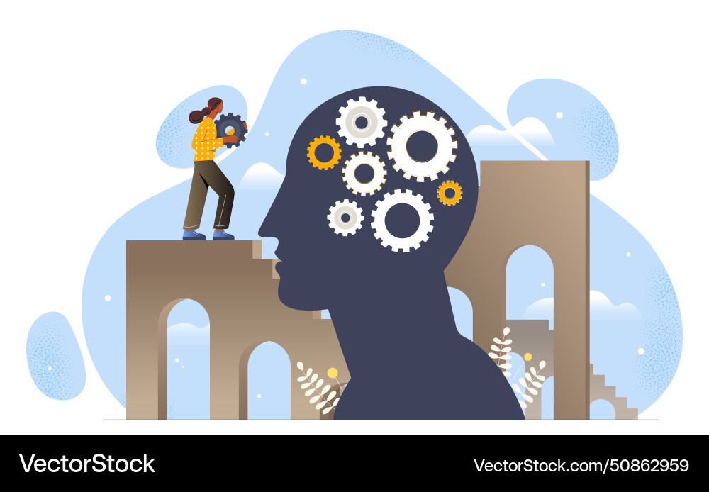 Cognitive process concept Royalty Free Vector Image