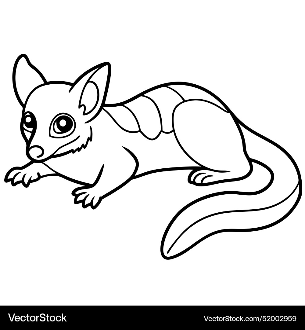 Colugo bat lies icon Royalty Free Vector Image