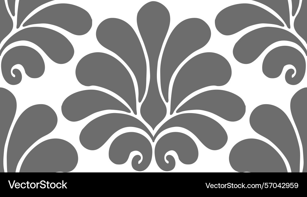 Elegant seamless gray floral pattern Royalty Free Vector