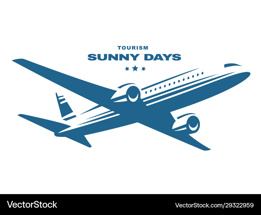 Flying an airplane trip white background Vector Image