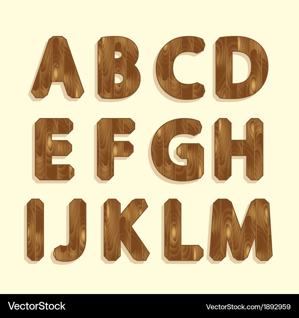 Font03 Royalty Free Vector Image - VectorStock