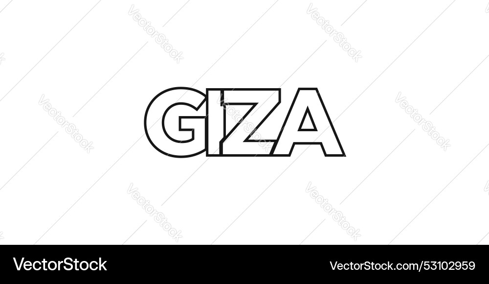 Giza in the egypt emblem design features Vector Image