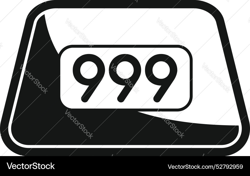 Mechanical flip clock showing number 999 almost Vector Image