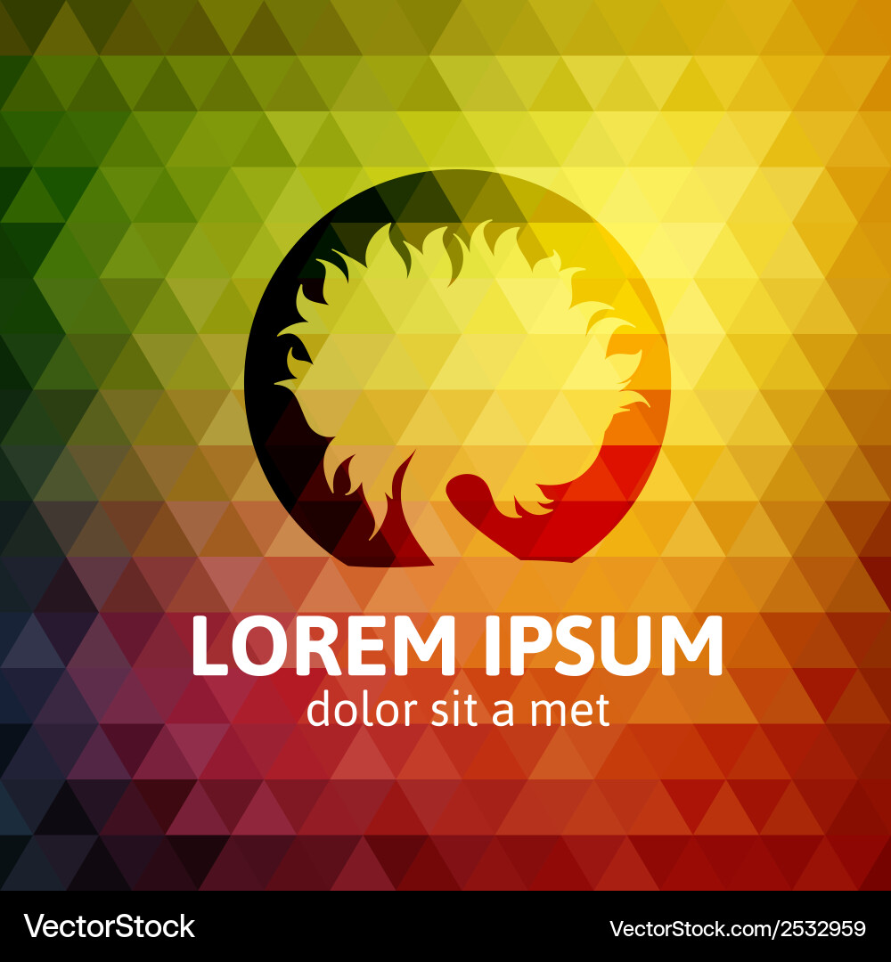 Retro styled tree design card Royalty Free Vector Image