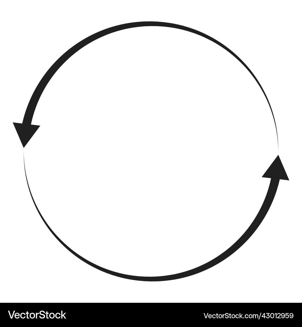 Two arrows circle Royalty Free Vector Image - VectorStock