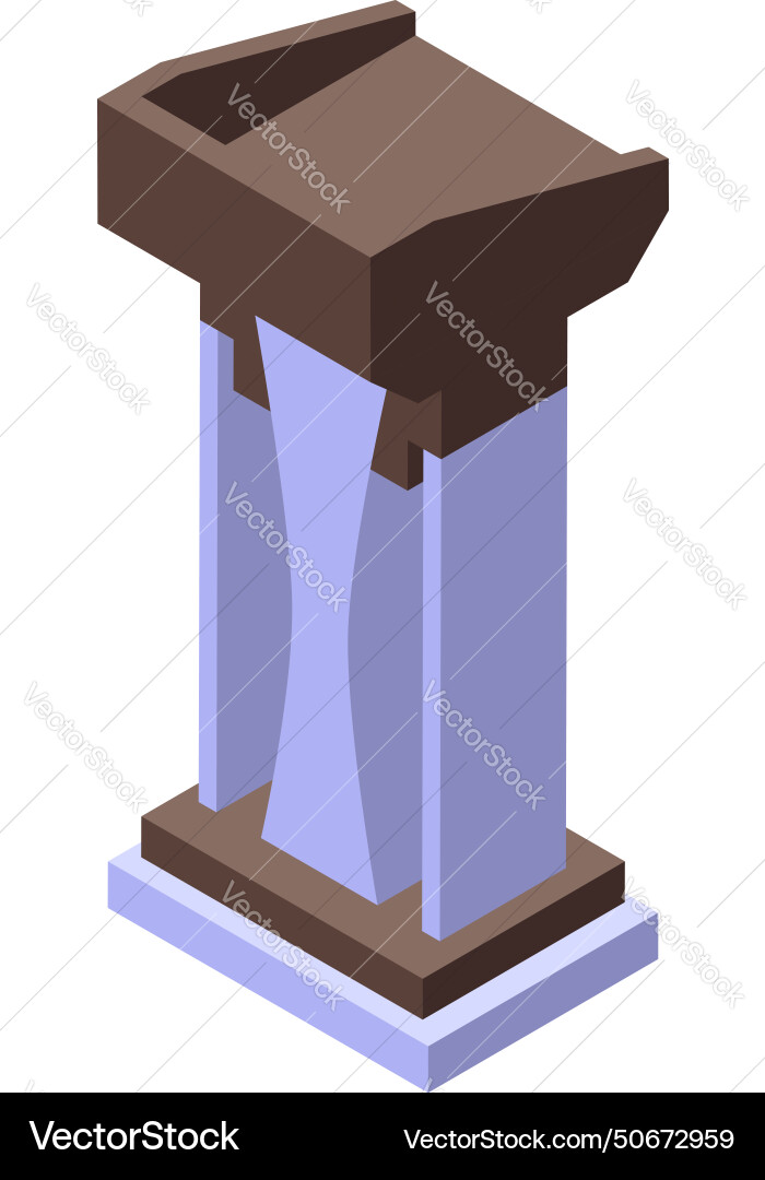 University tribune icon isometric academic Vector Image