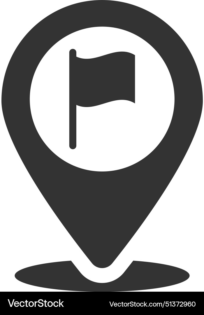 Flag location icon Royalty Free Vector Image - VectorStock